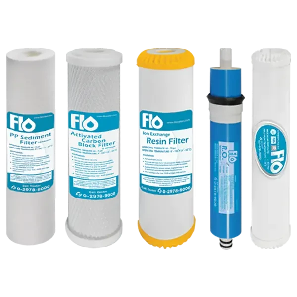ชุดไส้กรองน้ำดื่ม Flo ใช้ได้กับเครื่องรุ่น FL 001 RO (มีไส้กรอง RO)